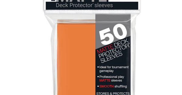 Pro-matte Standard Deck Protector Sleeves (50ct) Orange
