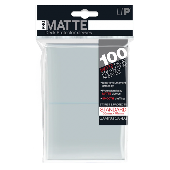 Pro-matte Standard Deck Protector Sleeves (100ct) Clear